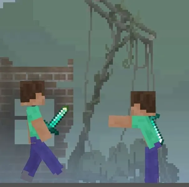 Steve and diamond sword for Melon Playground Mods (Melon Sandbox) - Melmod